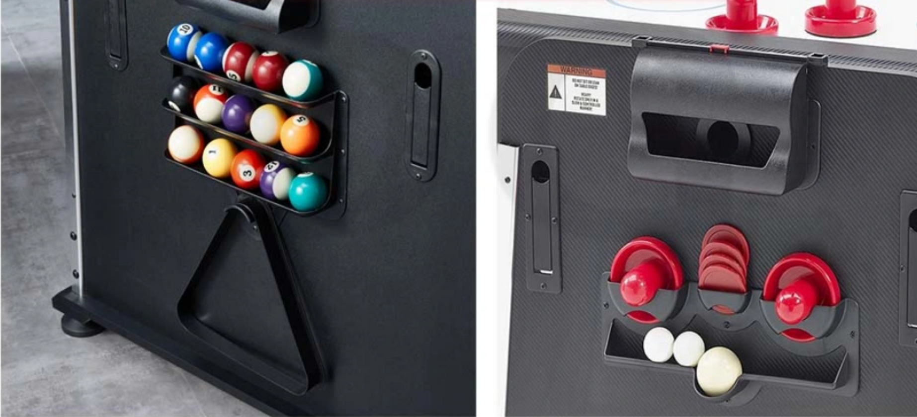 4-in-1 Rotating Game Table – 7ft Walnut Finish